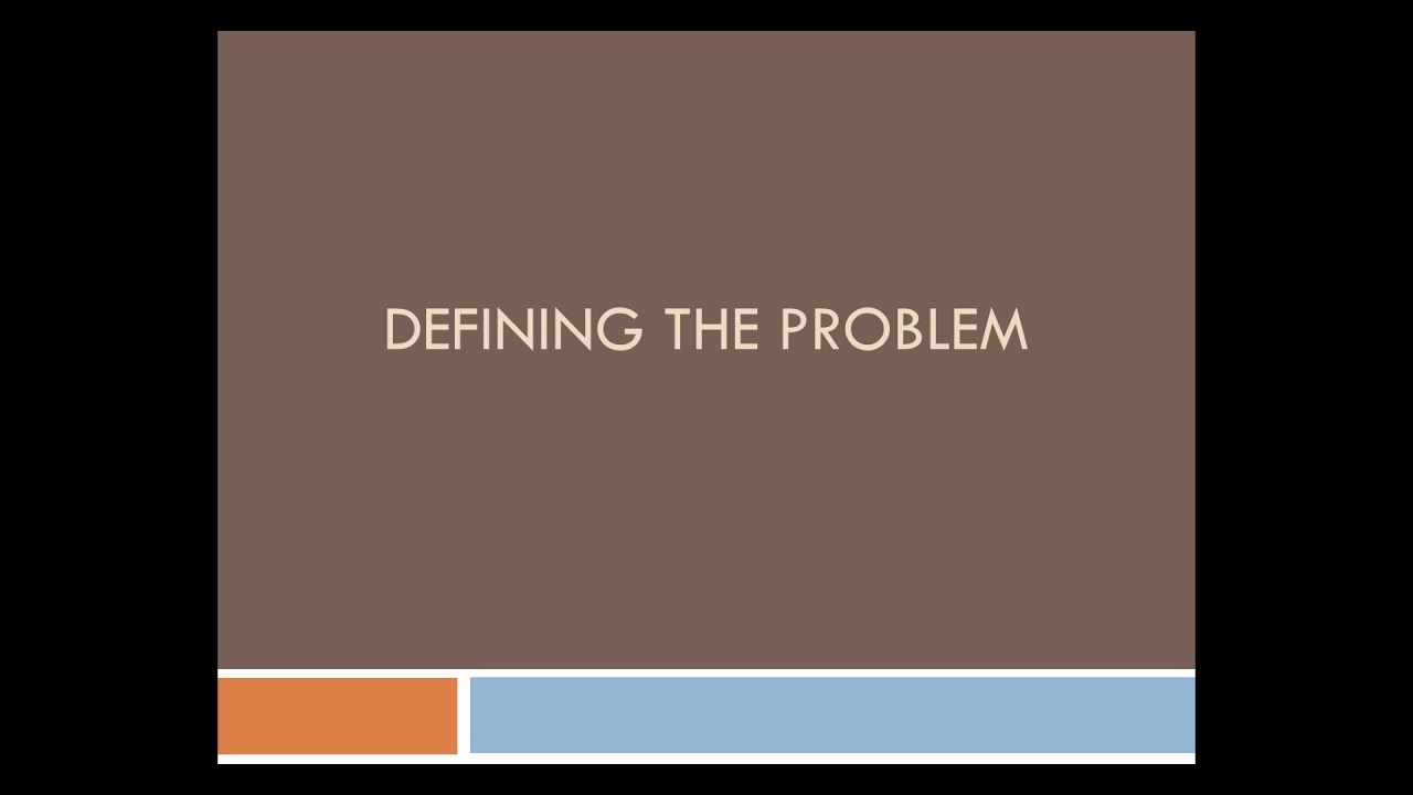 Problem definition