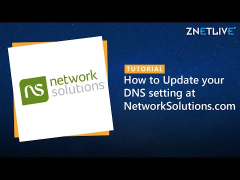 How to Update your DNS setting at NetworkSolutions.com