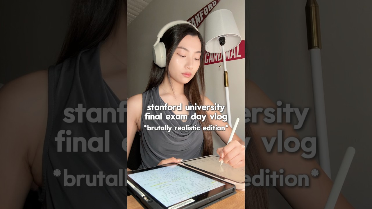 Stanford Final Exam Day Vlog *Brutally Realistic Edition* 🫣 #college #study #exam #studytips