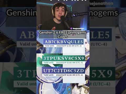 Genshin 2.6 Livestream Free Primogem Codes