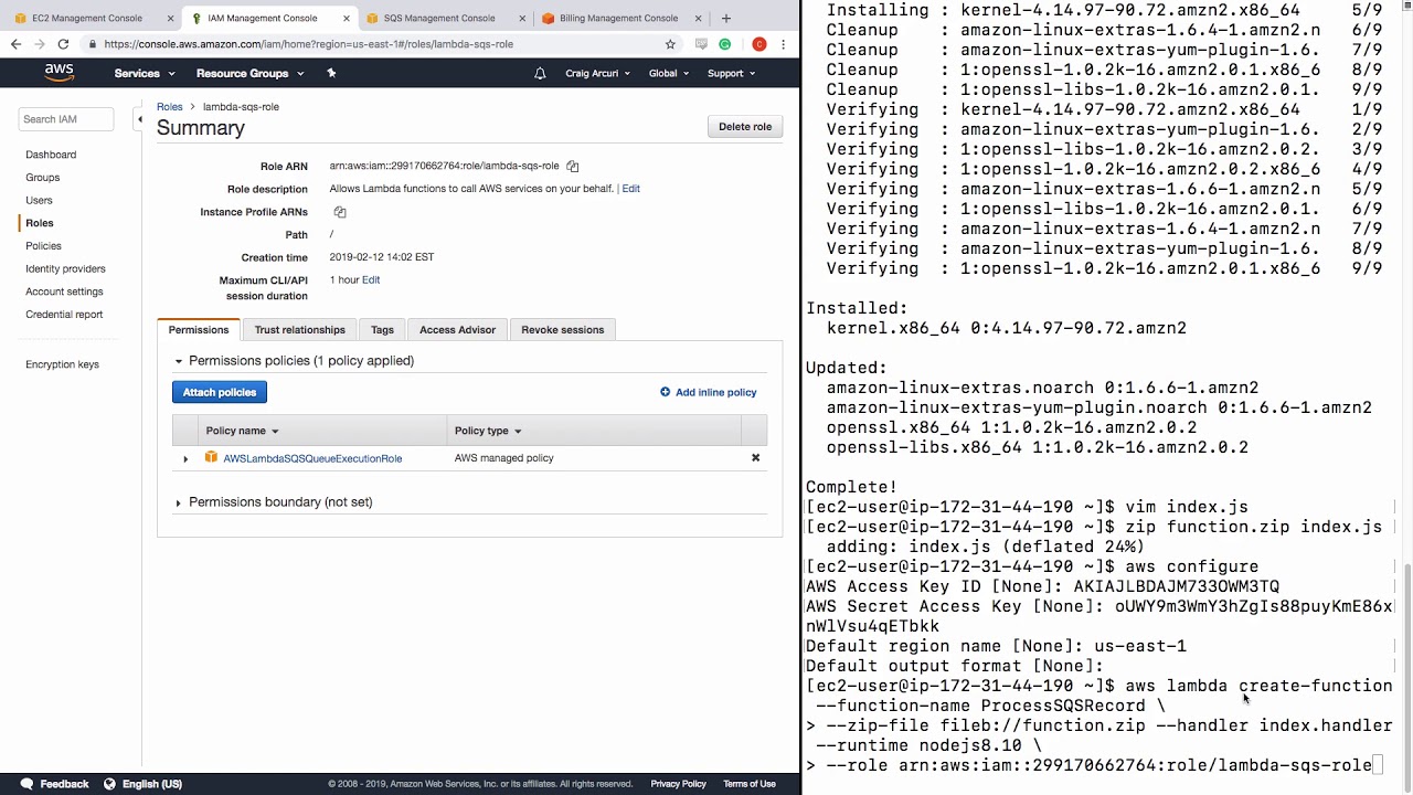 Simple Lambda Walkthrough With An SQS Event Source.mp4
