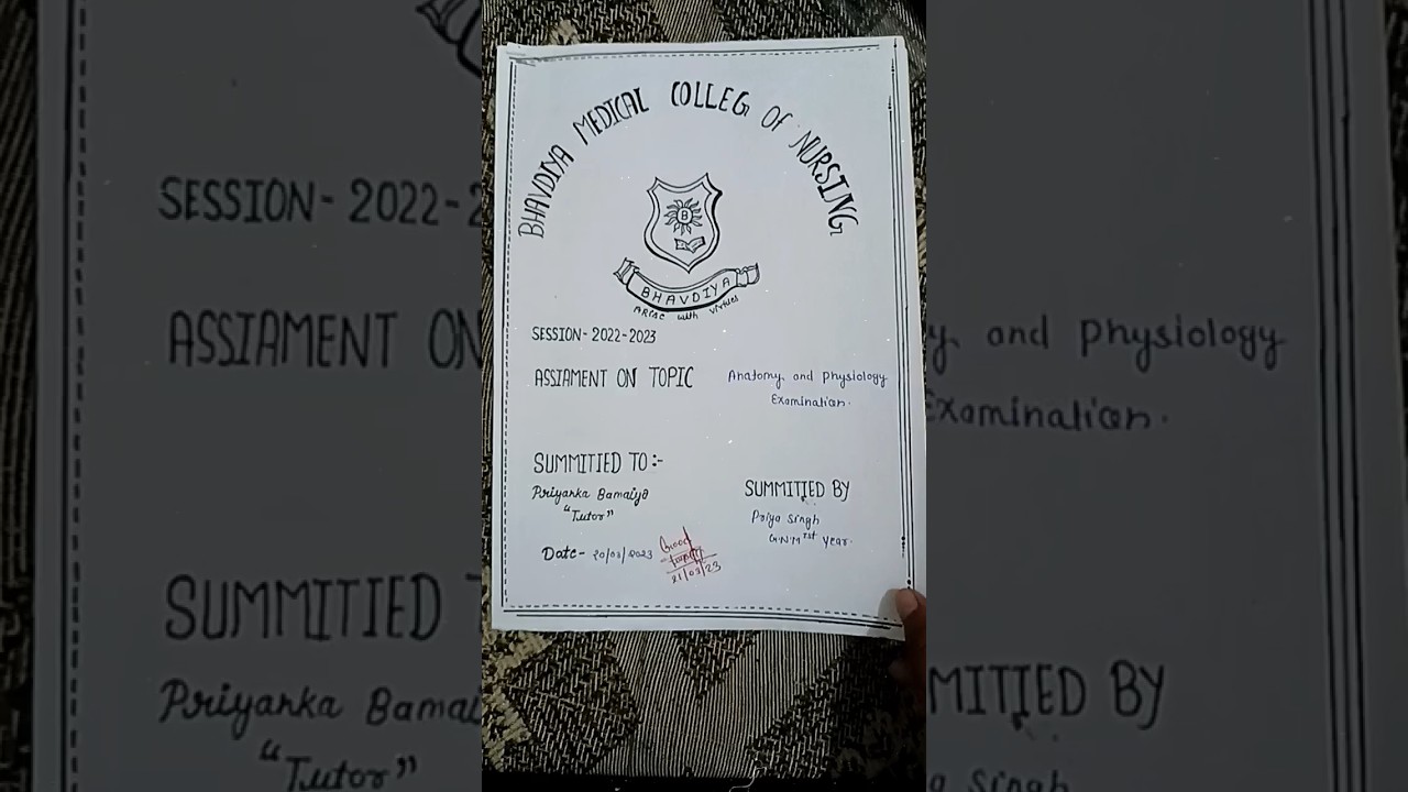 #  GNM 1st Year Assignment.. Anatomy......