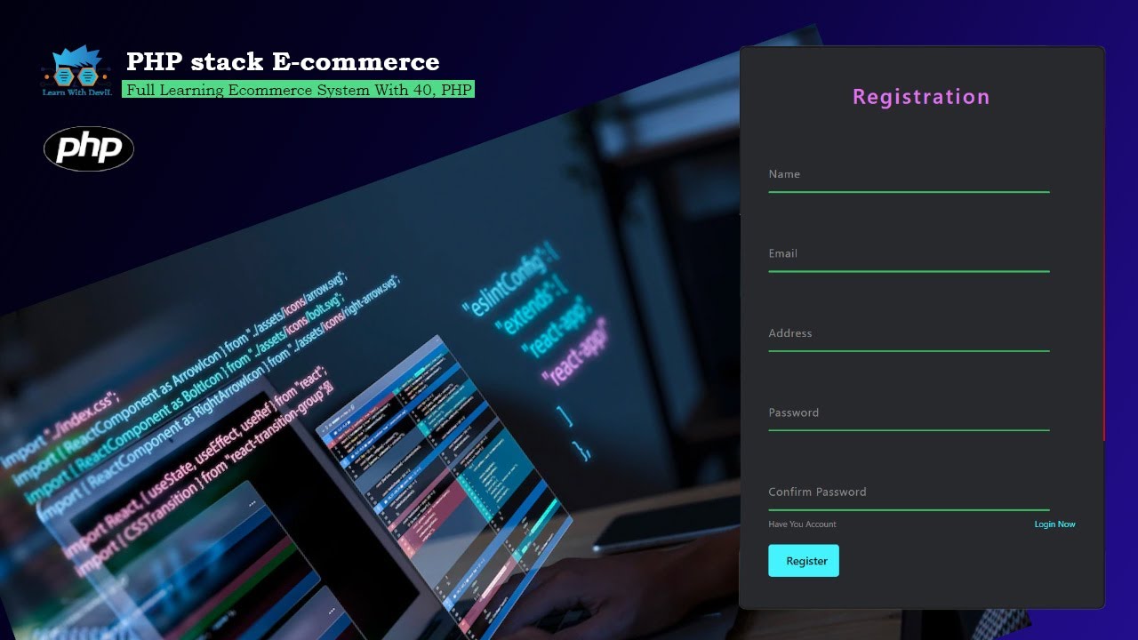 Step by step create an eCommerce website using PHP - Part 1 For Beginners  HTML PHP CSS