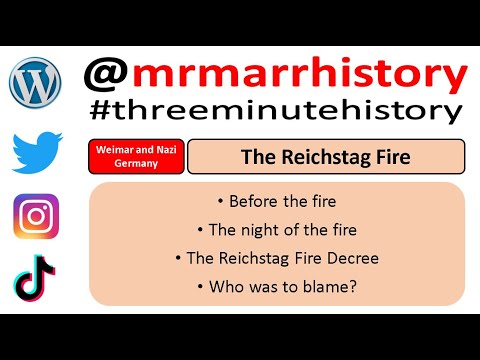 Three Minute History – the Reichstag Fire | Mr Marr History