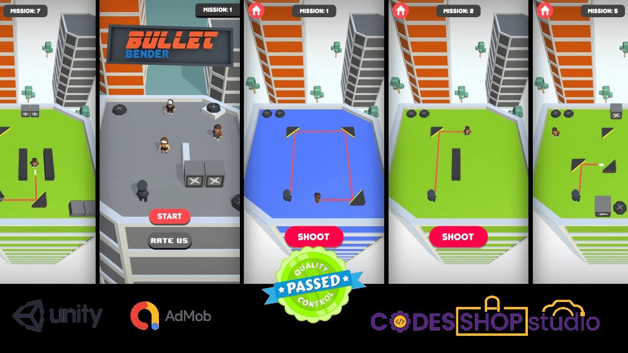 Bullet Bender | TRENDING GAME | Unity source Code