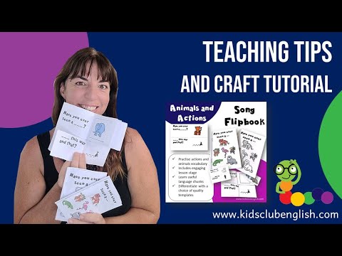Animals and Actions Song Flipbook | ESL Teaching Resource - Kids Club ...