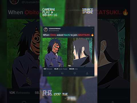 When Obito Asked ITACHI to Join AKATSUKI..🔥☠️ #obito #itachi #akatsuki #narutoshippuden #animeshorts