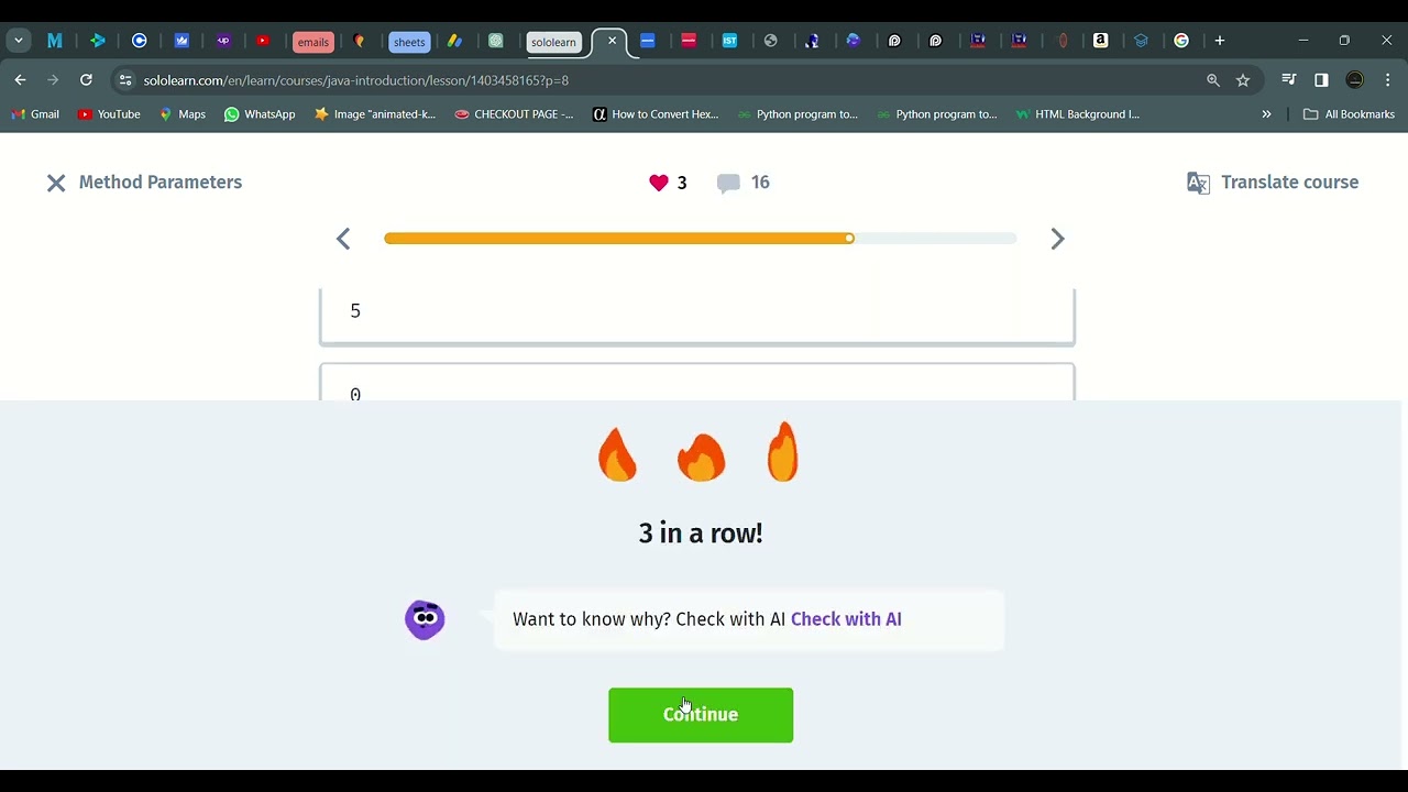 21 Method Parameters | Introduction to Java | Sololearn