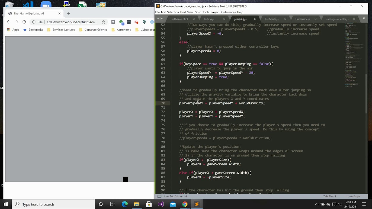 JavaScript 2D Game: Jumping Part2