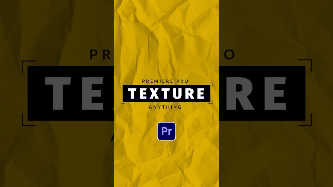 Texture Anything in Premiere Pro #tutorial