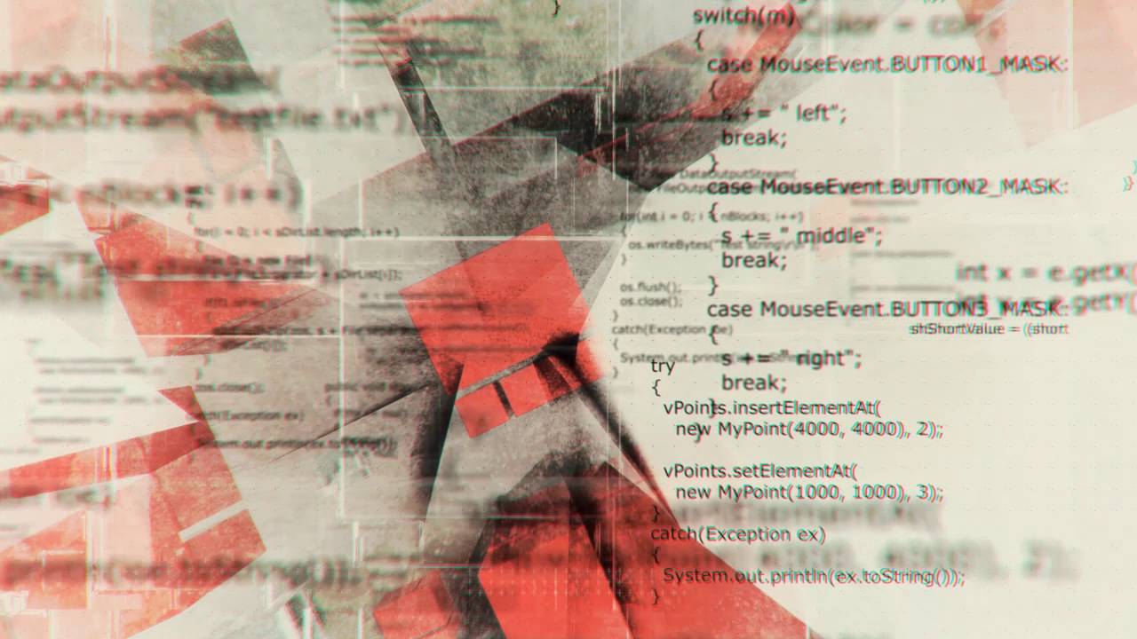 Software developer programming code, looping 4K background.