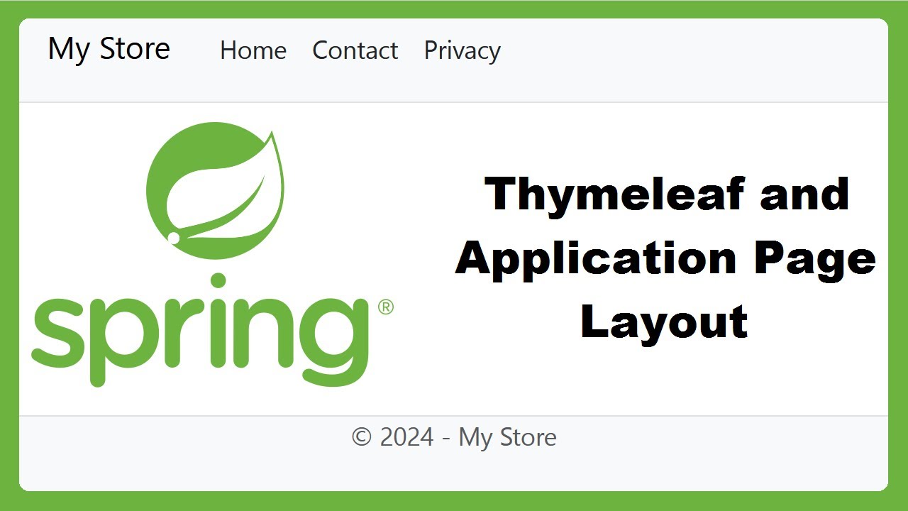 Create Spring Boot application using Thymeleaf | Thymeleaf Page Layout with Header, Footer and Menu