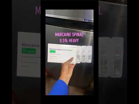Marcaine spinal injection, local anesthetic.