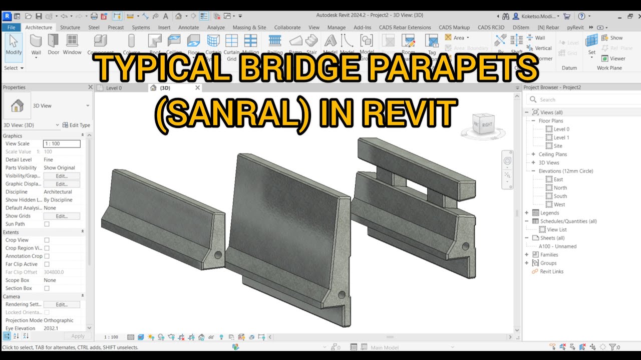 Typical Bridge Parapets in Revit