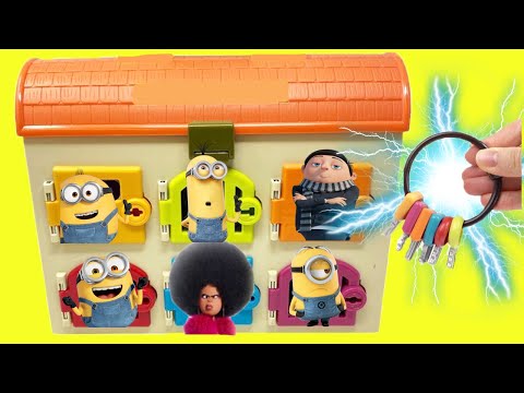 Minions The Rise of Gru Surprise Doors with Keys + DIY Crafts for Kids