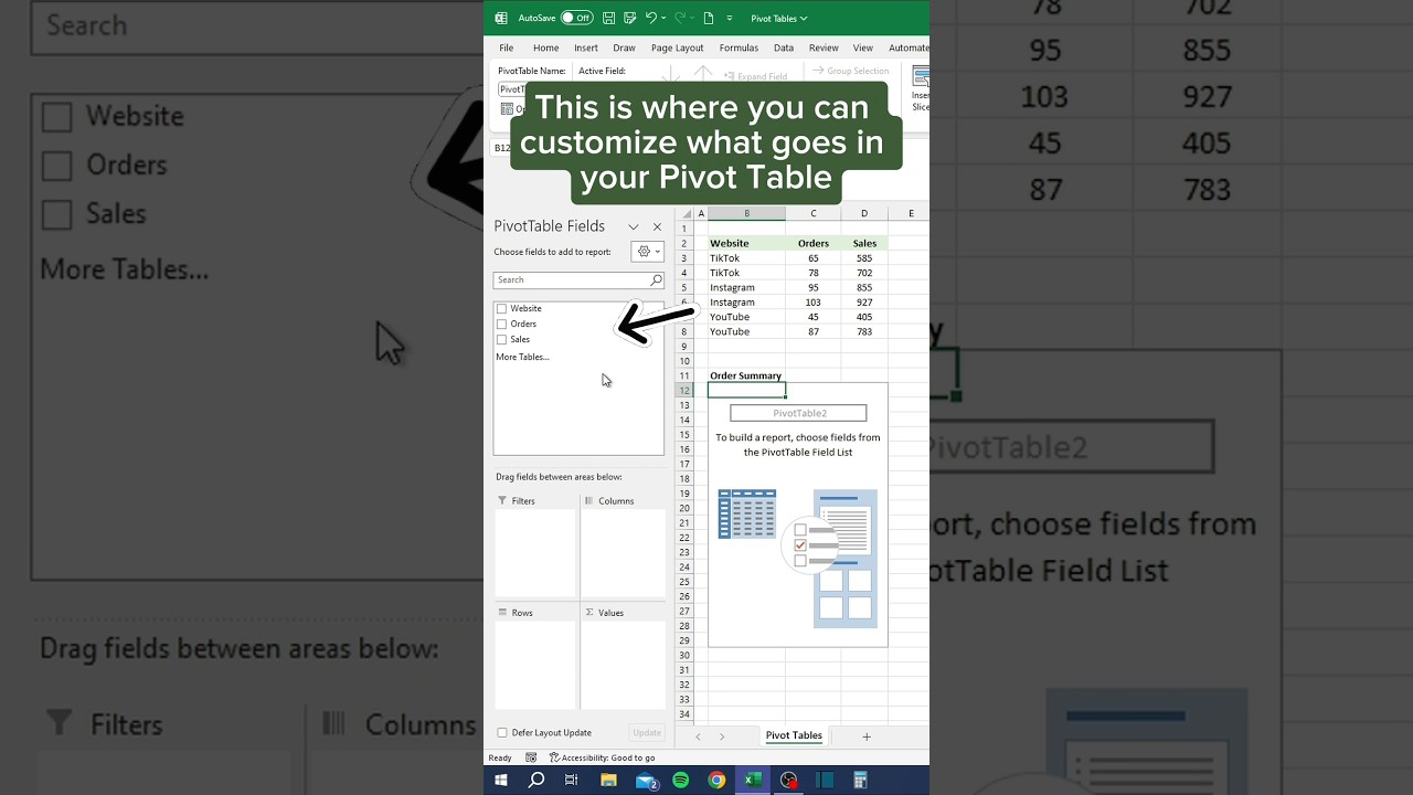 How to create a Pivot Table in Excel! #excel #exceltips #exceltutorial