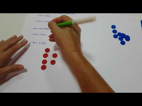 Suma números enteros con fichas rojas y azules – Mates con Olga