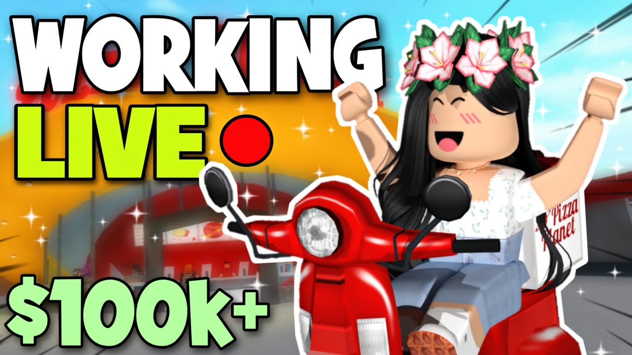 Working For 100k Live Stream - Welcome To Bloxburg | Working Motivation Stream | ROBLOX LIVE JOIN ME