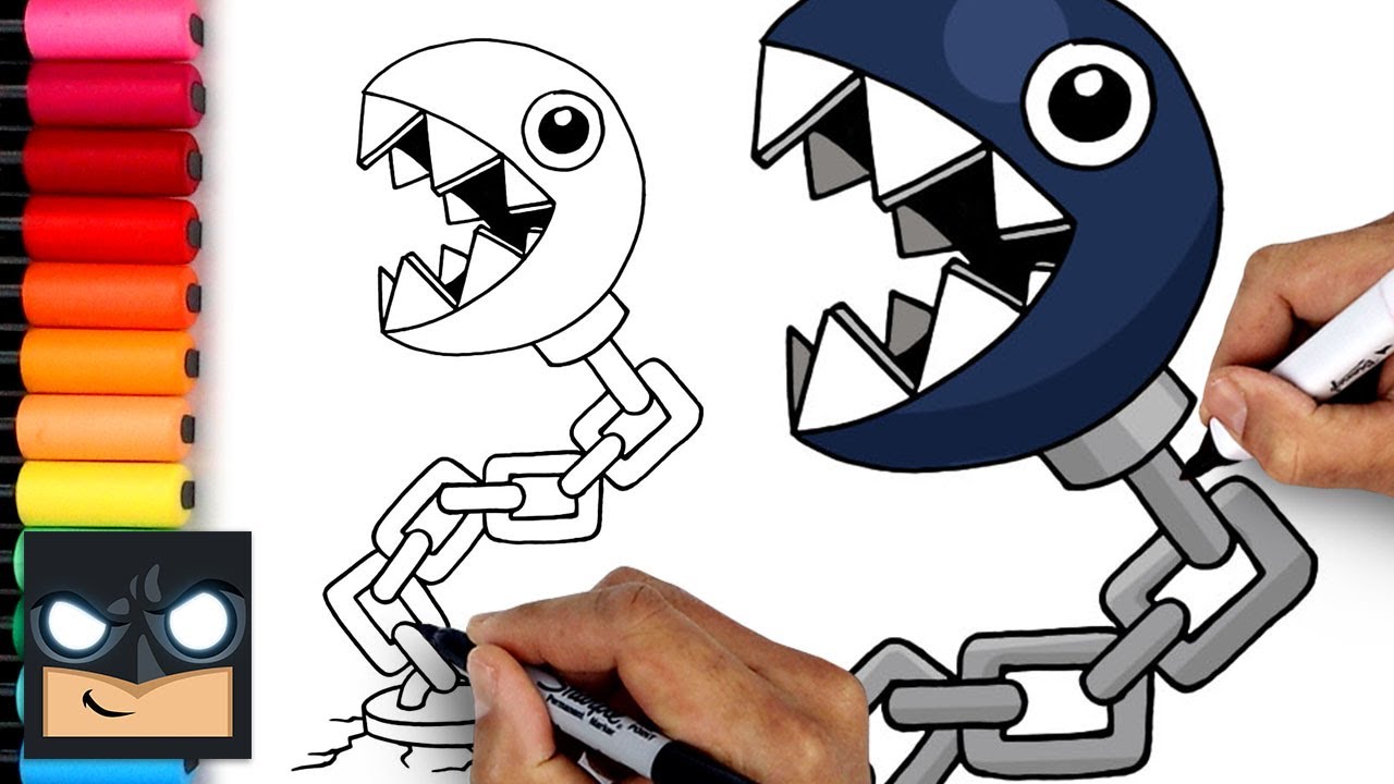 How To Draw Chain Chomp |  SUPER MARIO
