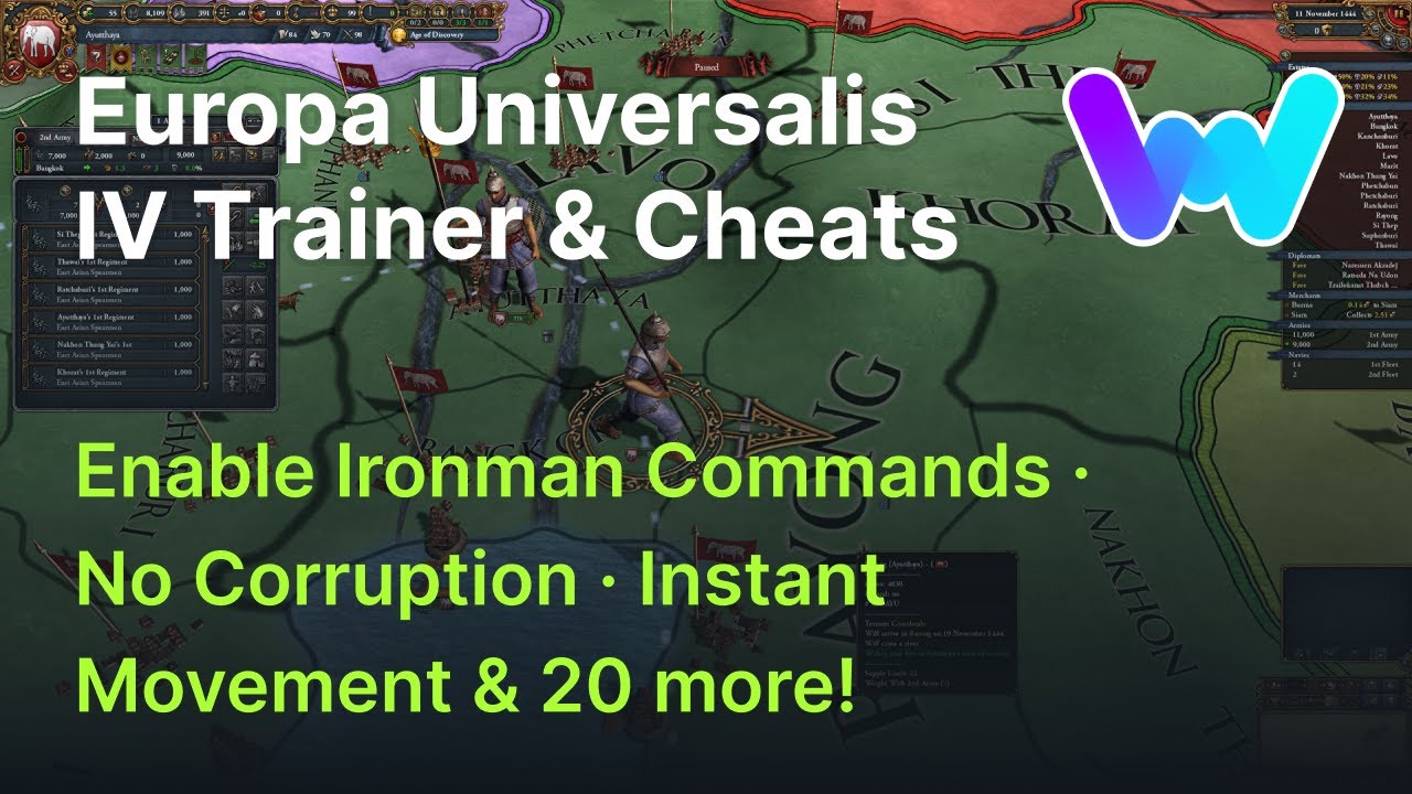 Europa Universalis IV Cheats and Trainer for Steam - Trainers - WeMod Community
