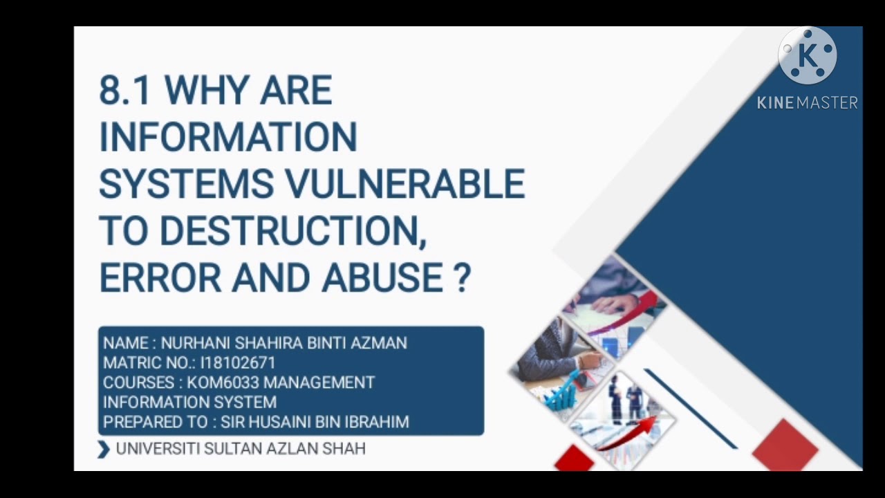 MIS : CHAPTER 8 SECURING INFORMATION SYSTEMS (SUBTOPIK 8.1)