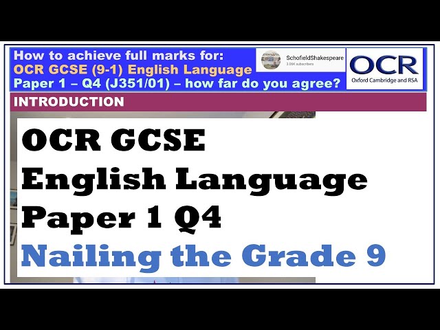 Mastering Question Four of the OCR GCSE English Language Paper: A Comprehensive Guide | Galaxy ...