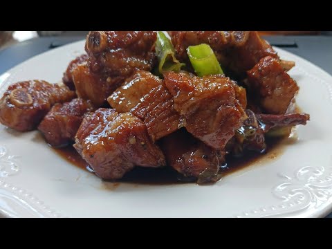 Asian Braised Pork Tips that is savory, full of flavor and touch of sweetness.