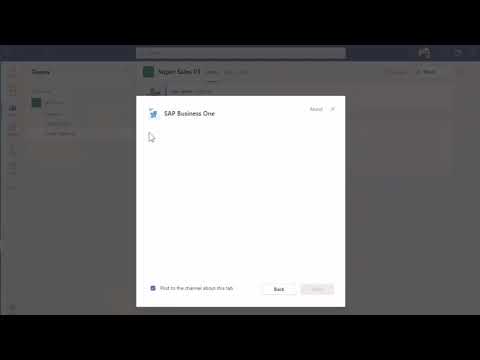 SAP Business One Web Client - Integration with Microsoft Teams