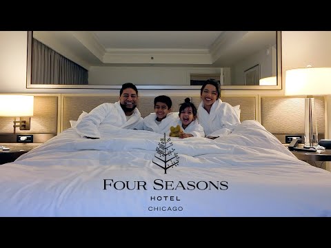We stay at a 5 Star Luxury hotel! The Four Seasons Chicago!Tour, Suite, Dining, amenities !