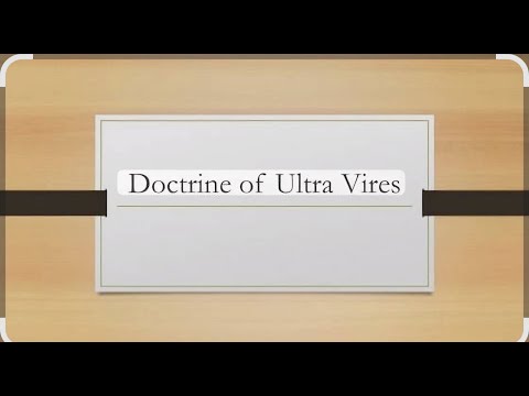 Doctrine of Ultra Vires Explained for CA Inter Law|#Ca inter