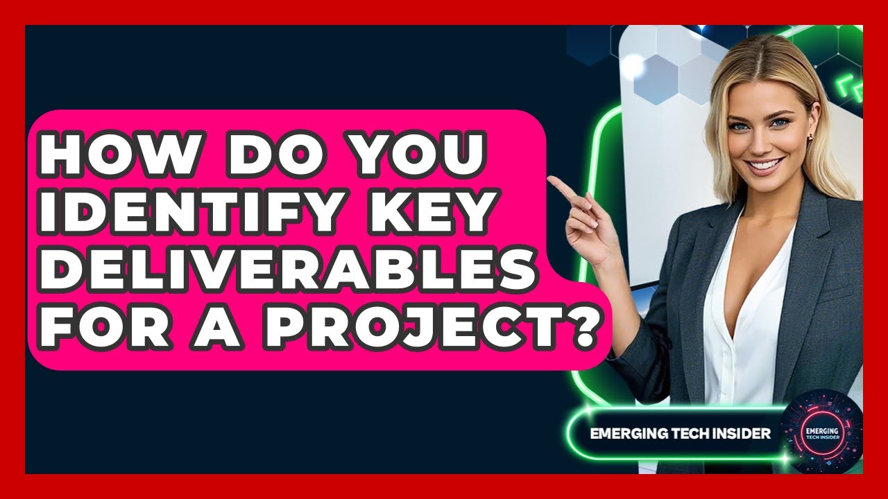 How Do You Identify Key Deliverables For A Project? - Emerging Tech Insider