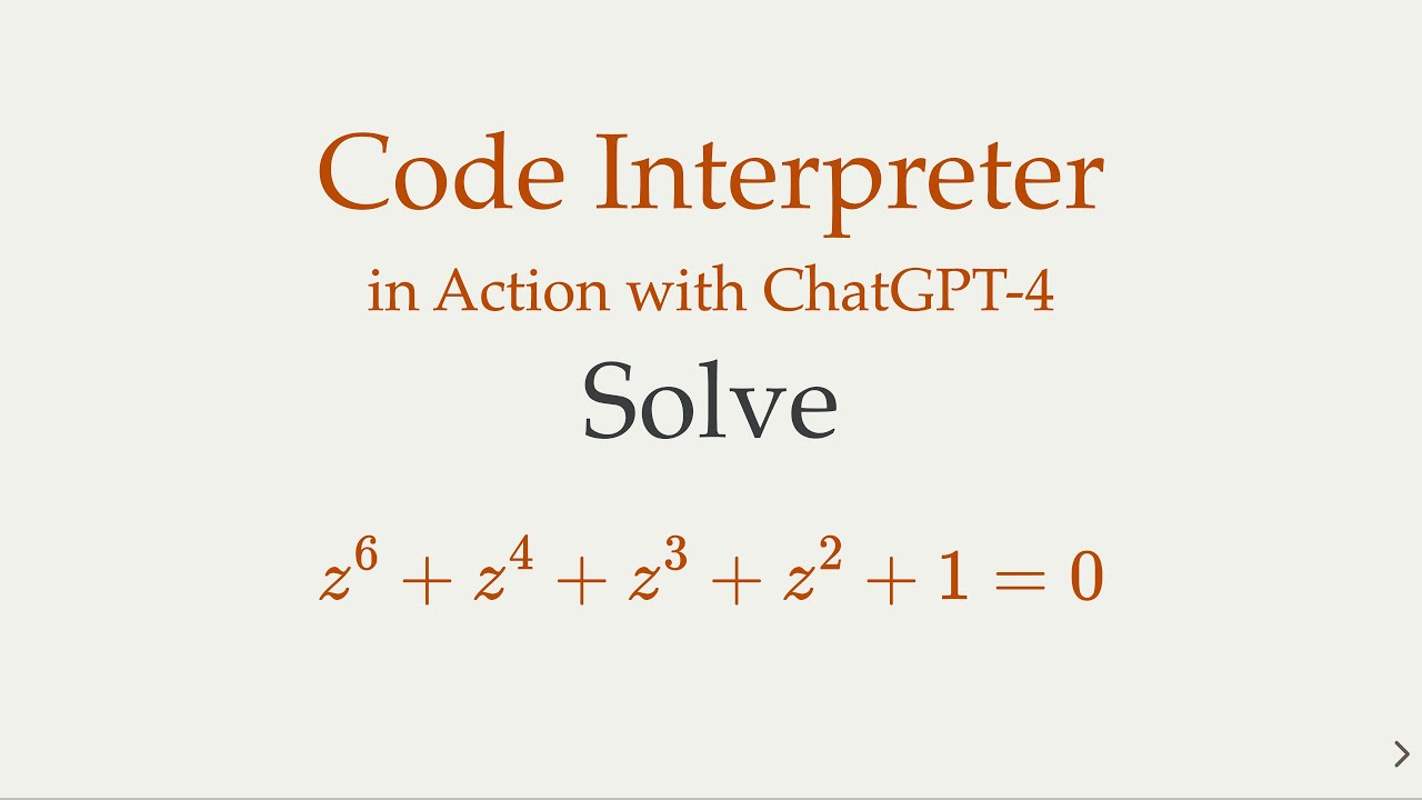 Code Interpreter in Action with ChatGPT-4: Solving Polynomial Roots