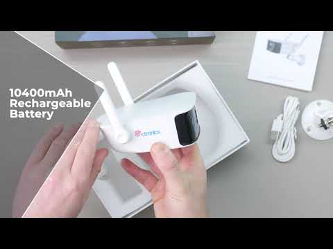 Ctronics Outdoor Security Camera with 10400 mAh Battery and Dual PIR Human Detection