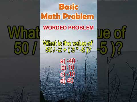What is the value of 50 / -2 + ( 3 * -5 )? a) -40 b) 10 c) -10 d) 40 #civilservices #mathematics