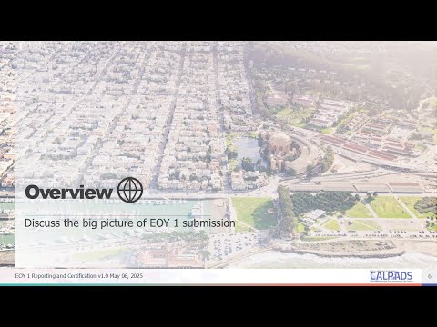 24_25 CALPADS EOY 1 Reporting and Certification - Module B - Overview