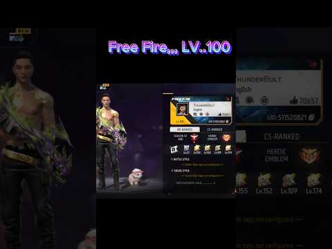 100 LEVEL UID FREE FIRE π±π±#shorts #video #youtubeshorts #vairalshort