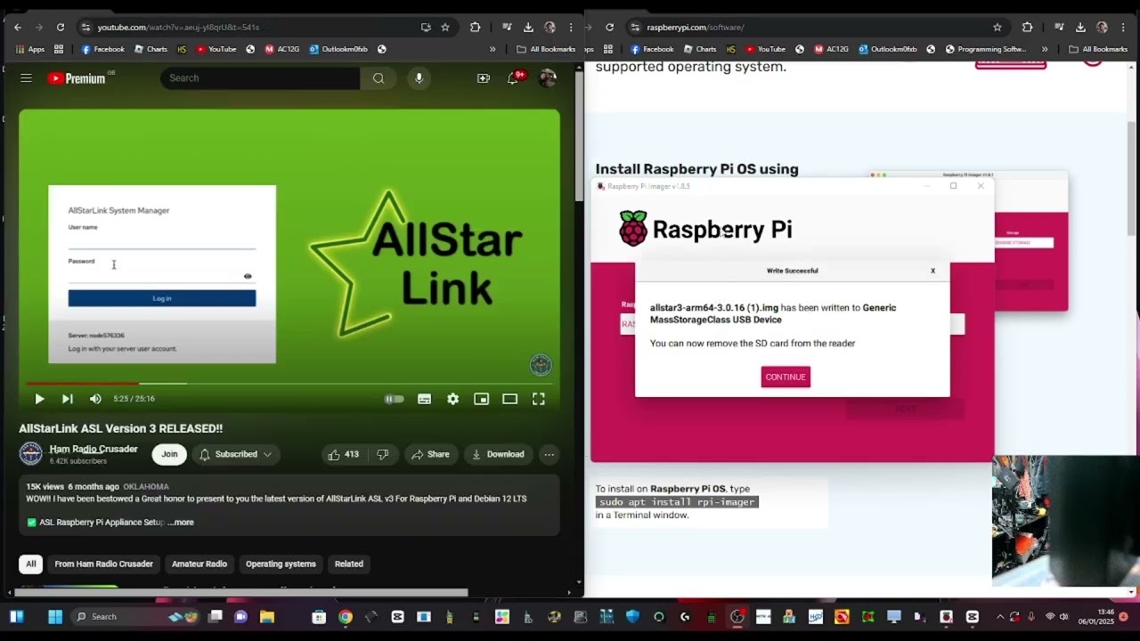 ALLSTAR LINK 3 - LOAD IMAGE USING Raspberry PI Imager