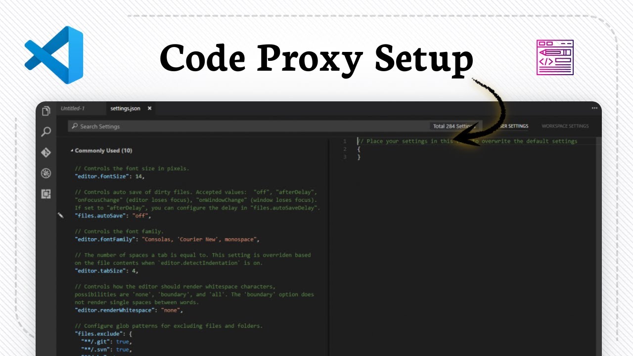 How to set a proxy in Visual Studio Code (Server Link)