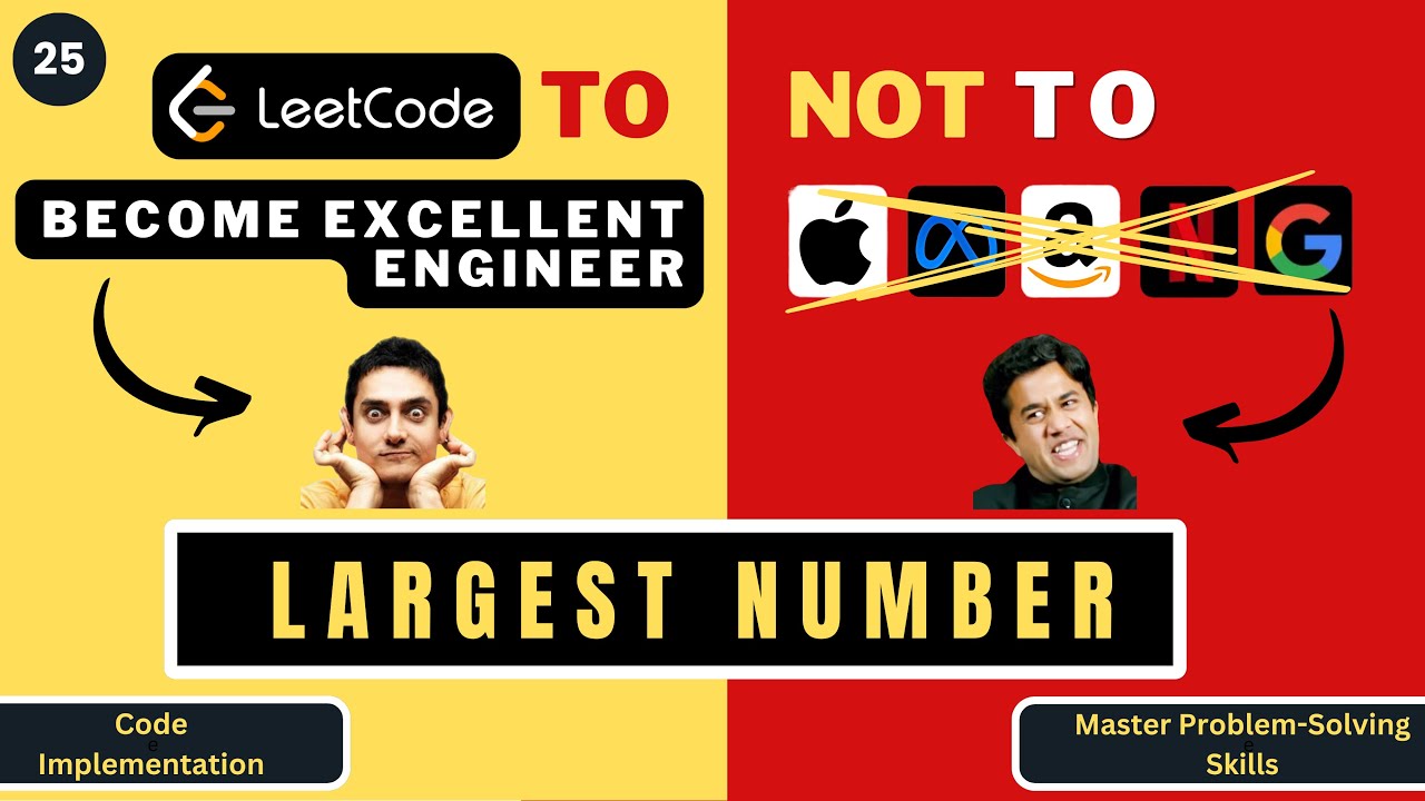 Largest Number | Code Implementation | Leetcode 179 | Progression90