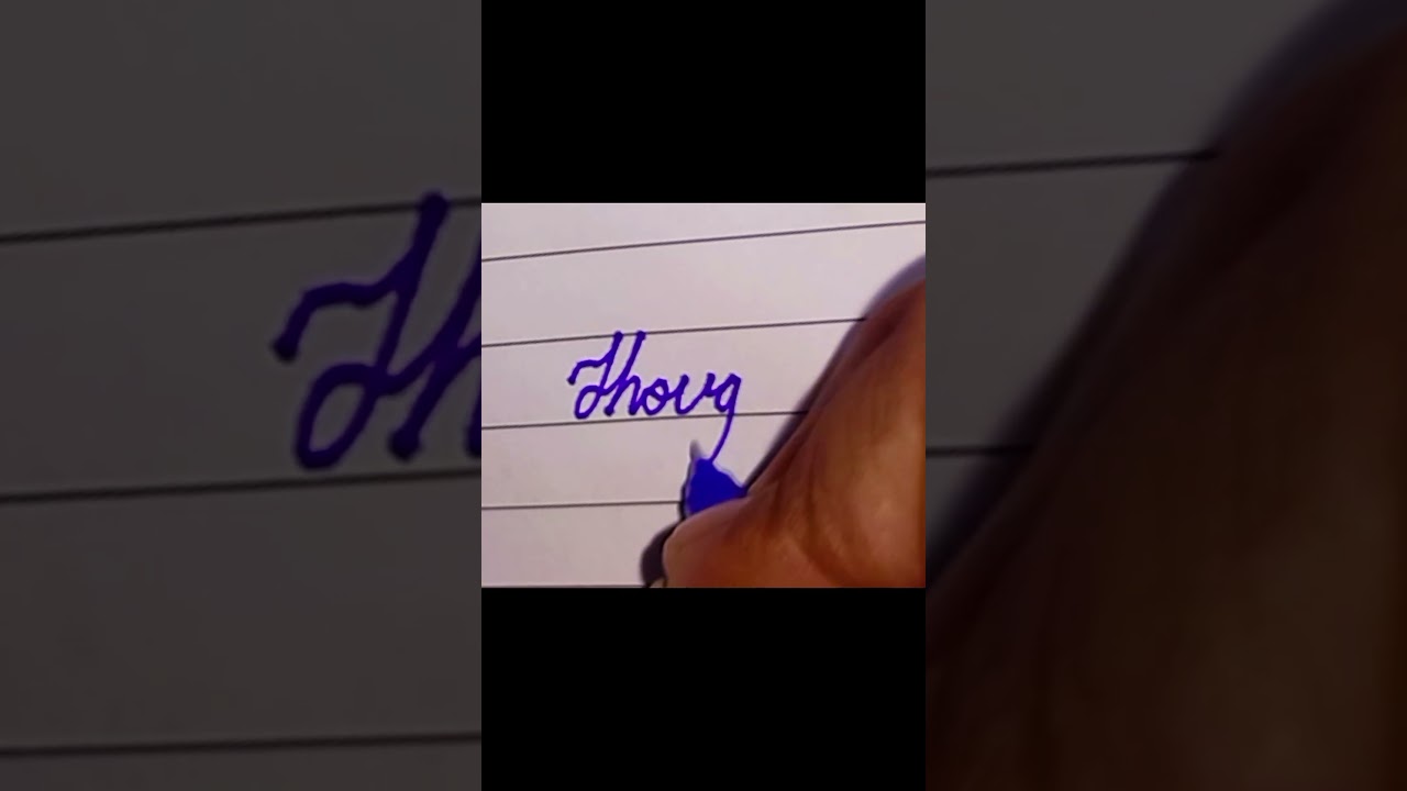 How to write the word Thought in cursive || Calligraphy writing || Hand Writing