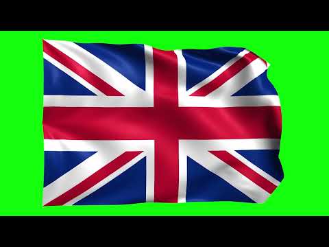 Green screen Footage | United Kingdom Waving Flag Green Screen Animation | Royalty-Free