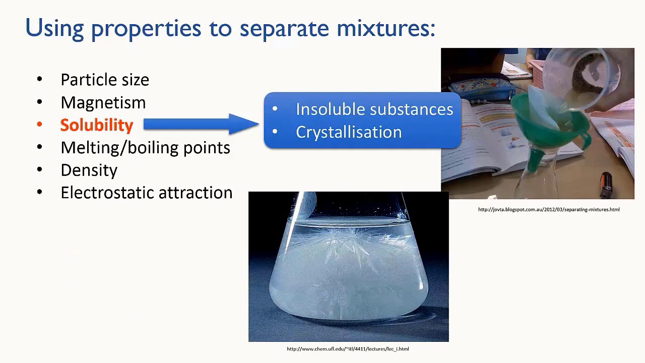 Separating mixtures | Matter | meriSTEM