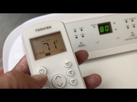 How to use the remote on a Toshiba Portable AC