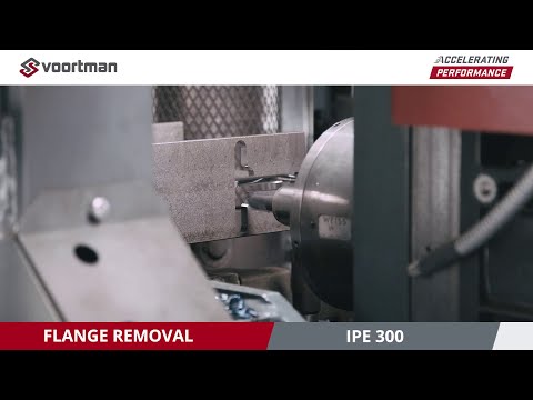 Flange removal milling on a IPE 300 profile