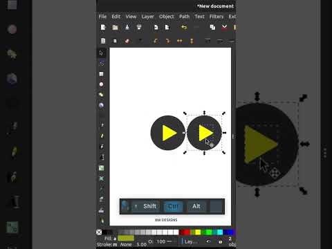 Play Button Icon Design | Inkscape | Music