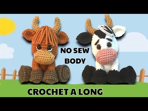 CROCHET COW HIGHLAND FREE PATTERN AMIGURUMI CROCHET A LONG