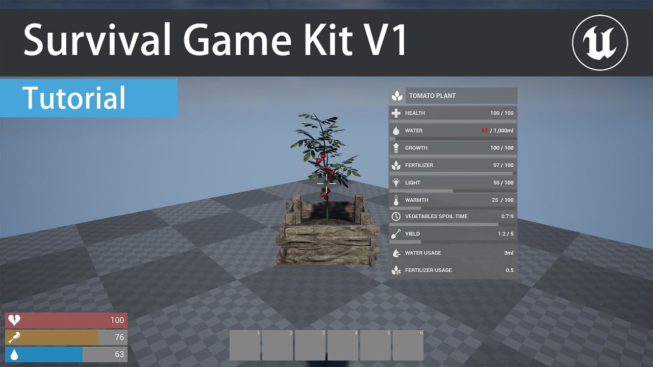Survival Game Kit V1 (Player Farming System Integration)