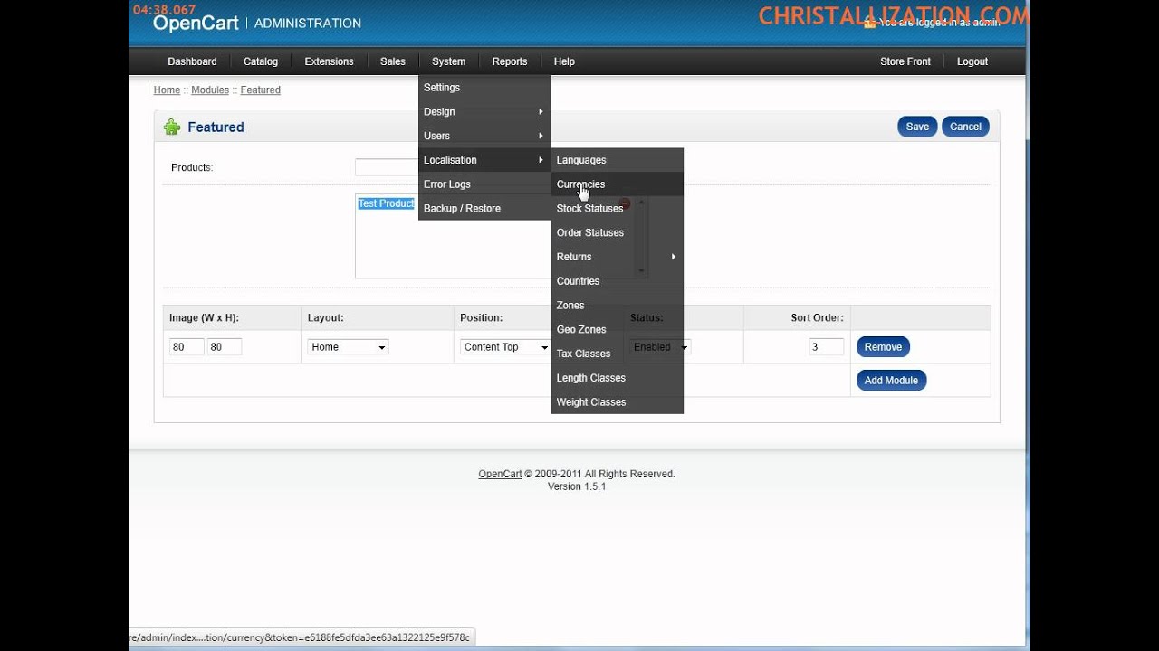 OpenCart General Walkthrough