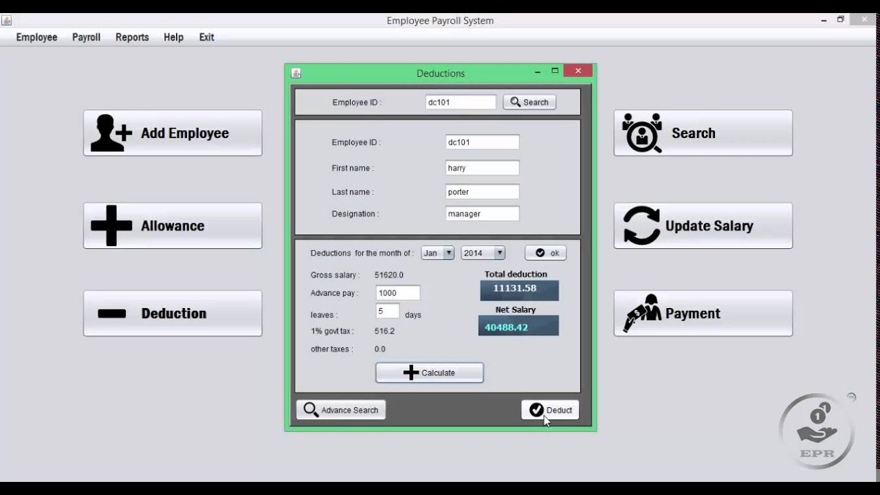 Computing Project in java (Payroll system)