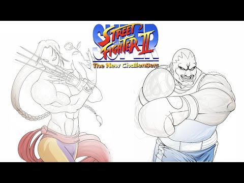 Drawing all Super Street Fighter 2 characters ROUND 1